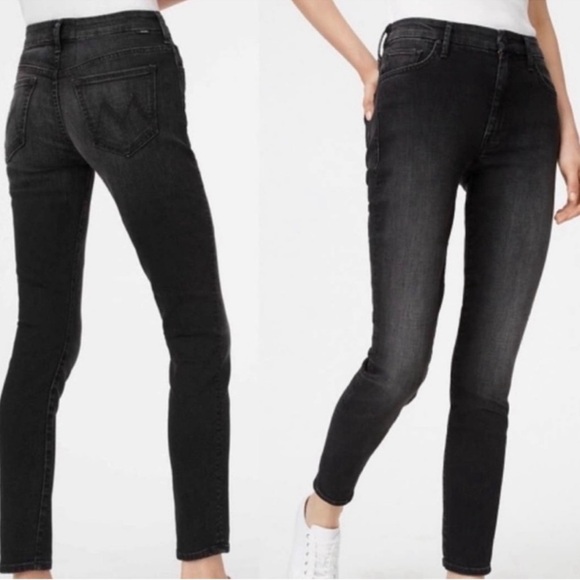 MOTHER | Jeans | Mother High Waisted Looker Jeans Black Hawk Size 27 ...